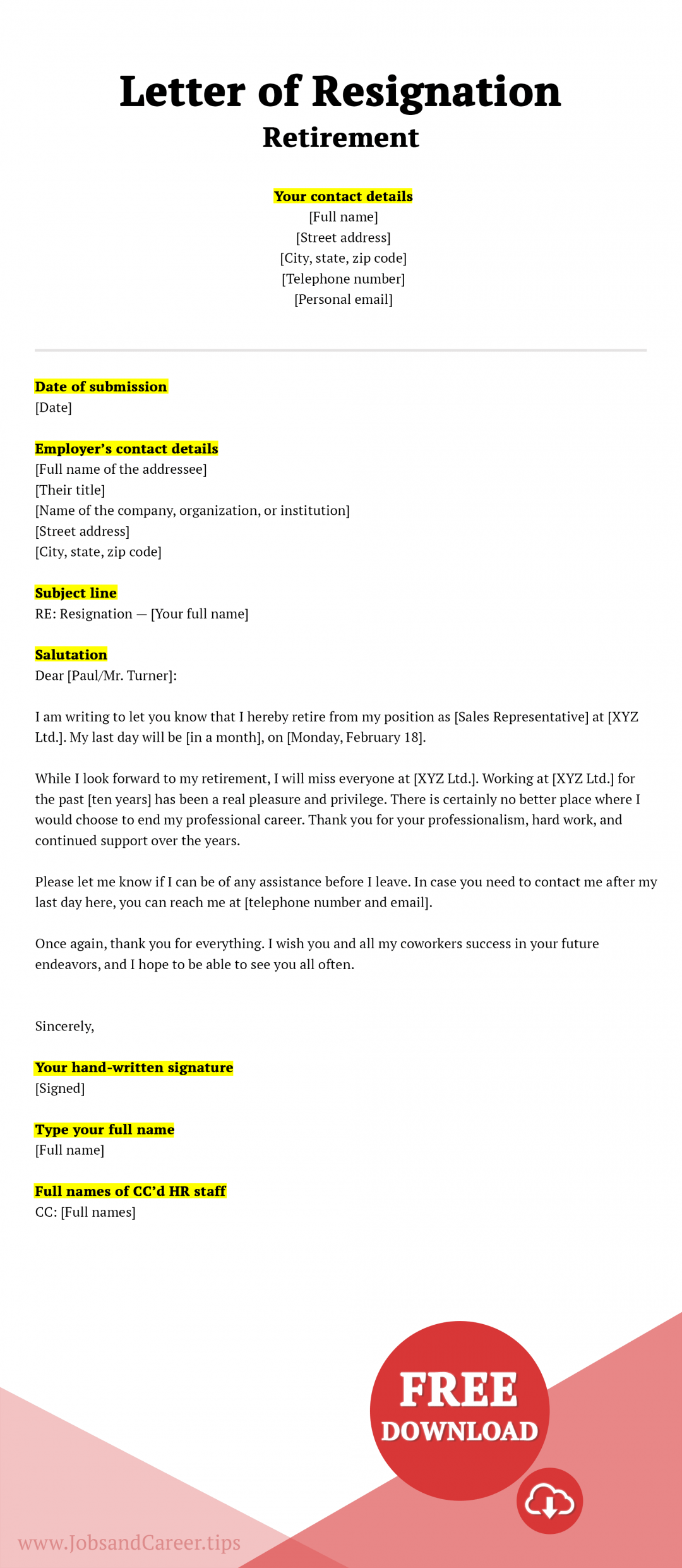 Letter of Resignation: The Definitive Guide [+9 Templates]